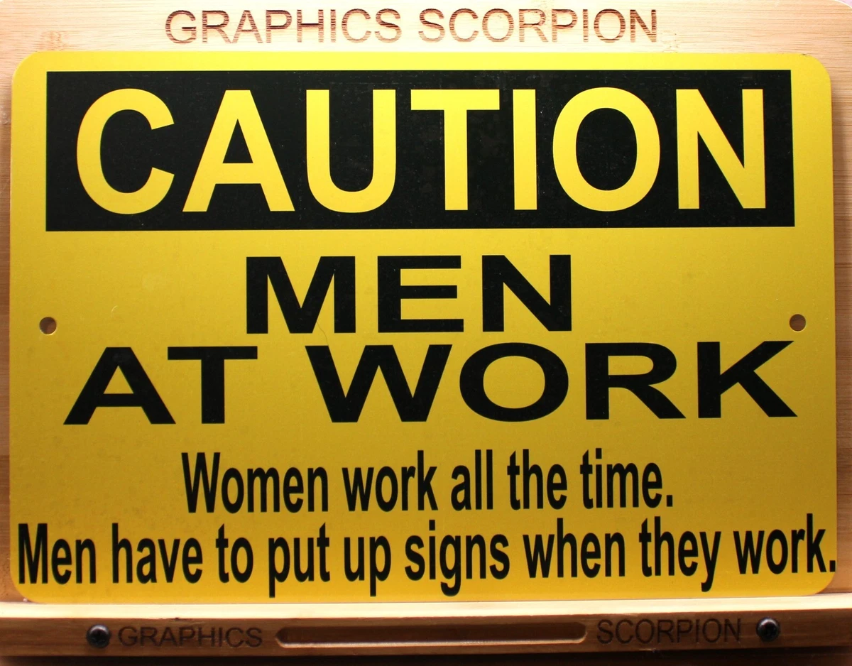 Yellow Men At Work Sign