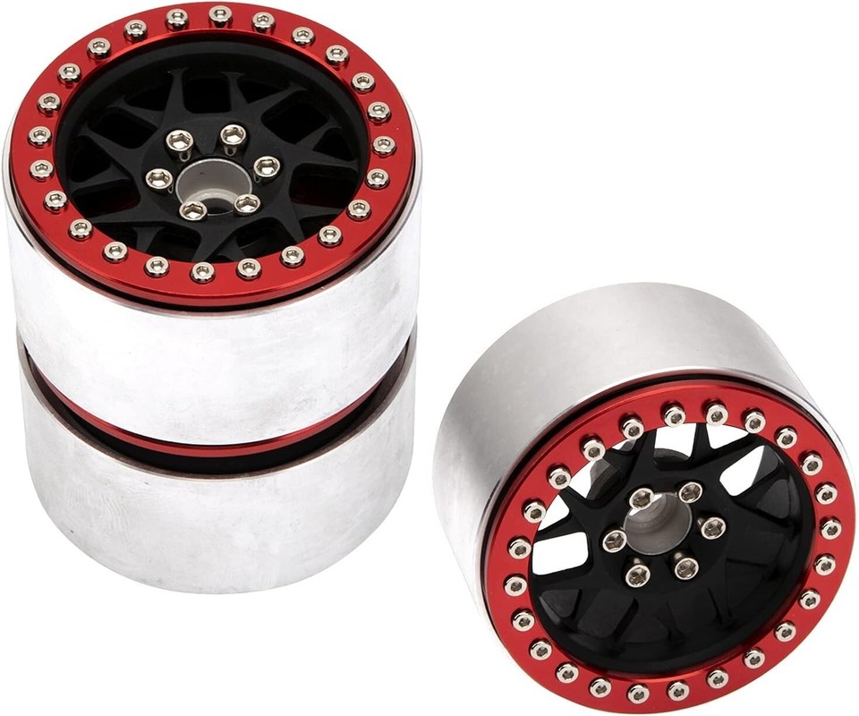 Metal 2.2" CNC Beadlock Wheel Rims for 1/10 RC Crawler SCX10 RR10 TRX4 ...