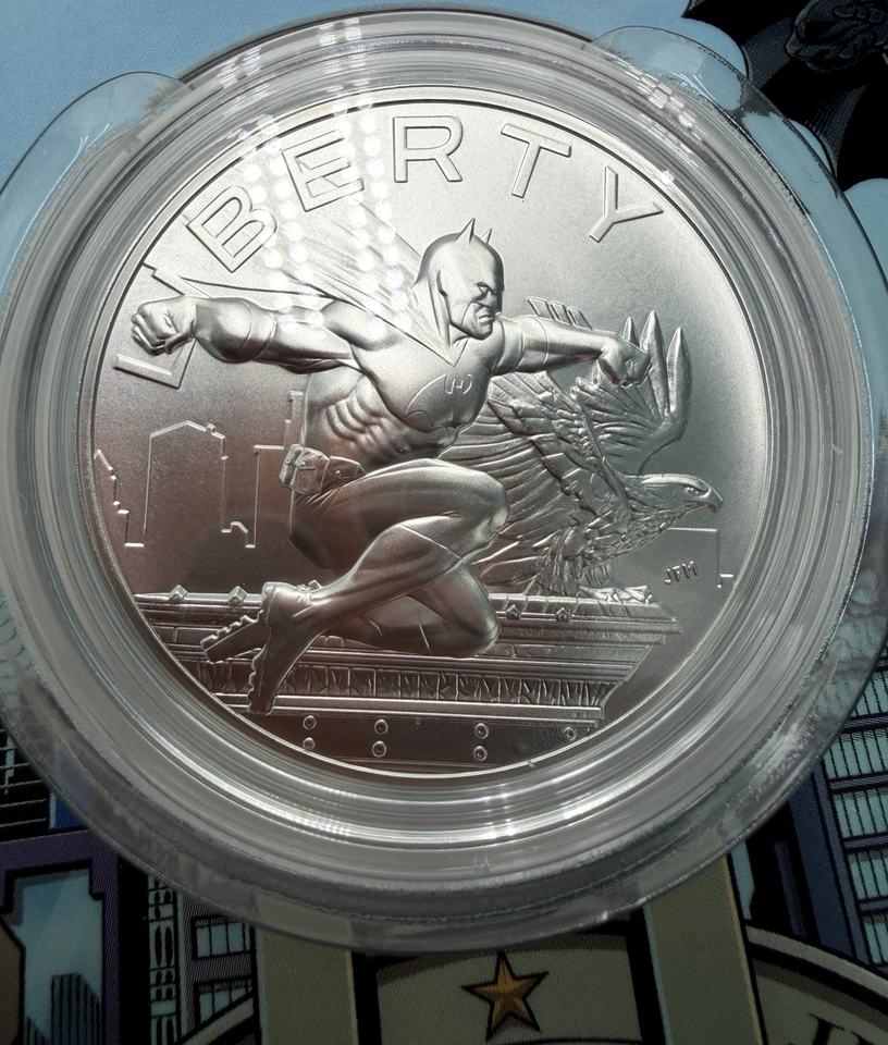 U.S. Mint Comic Art One Ounce Silver Medal - Batman Coin [25DBS1] | eBay