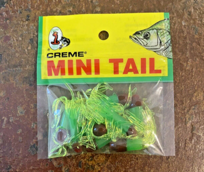 Creme Crappie Lure Mini Tails 522-25 Red/Green/Chartreuse 9 Pack Soft ...