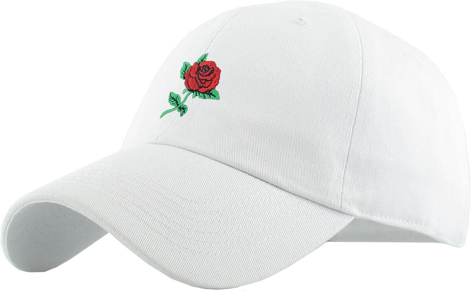 Rose Embroidery Dad Hat Baseball Cap Unconstructed Cotton | eBay