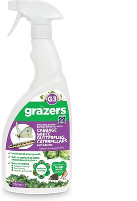 Grazers Cabbage White Butterflies Caterpillars & Aphids Repellent Spray ...