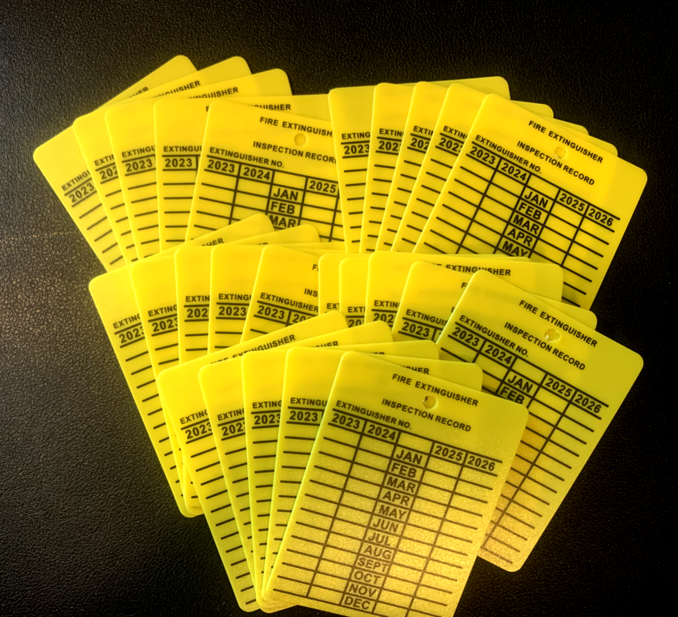 🔥🧯25-PLASTIC FIRE EXTINGUISHER 4-YEAR INSPECTION TAGS 2023-2024-2025 ...