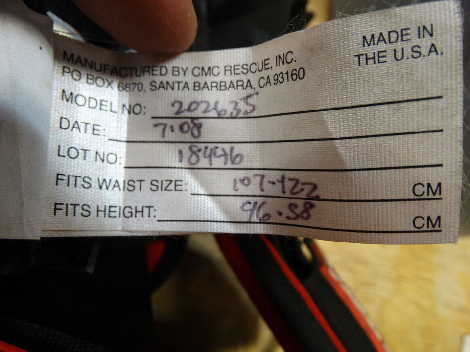 CMC/ROCO Work/Rescue No Step Harness | eBay