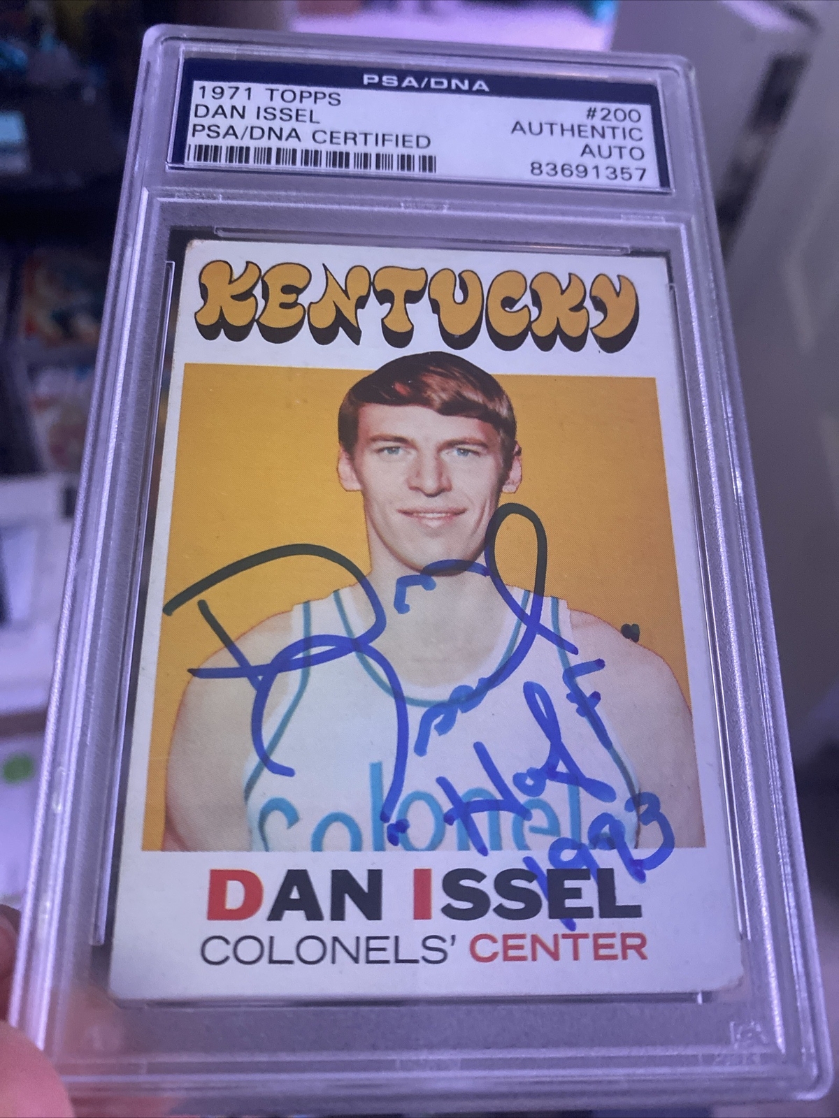 DAN ISSEL 1971-72 TOPPS Auto Signed RC ROOKIE Card PSA/DNA Certified ...