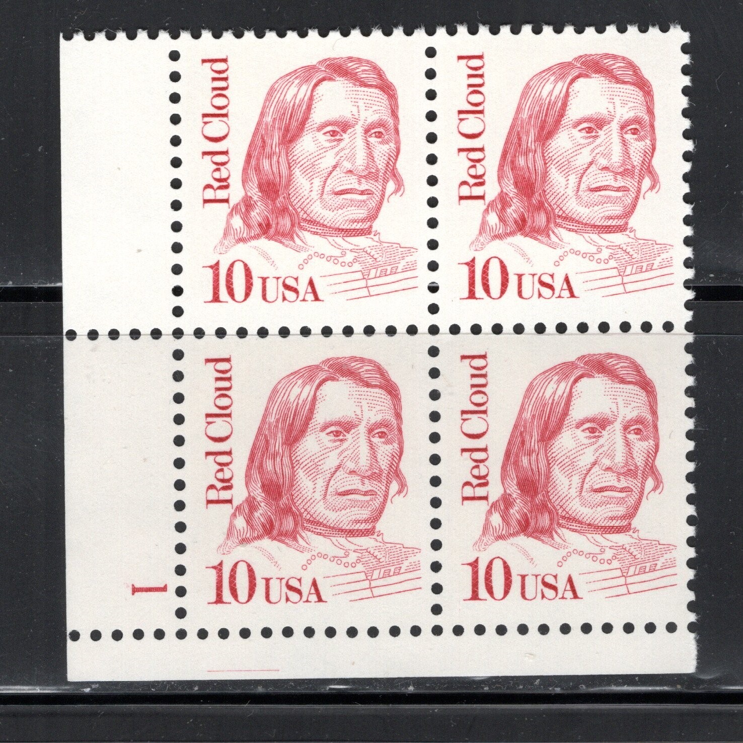 US Stamp Scott #2175, 10c, Red Cloud, Plate Block of 4, MNH | eBay