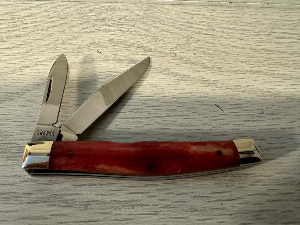 Case XX USA 10 Dot Red Appaloosa Smooth Bone 2 Blade Jack Knife SR 6244 ...
