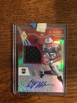 DJ Moore Rookie 012/299 Autograph/Patch 2018 Panini Football Card ...