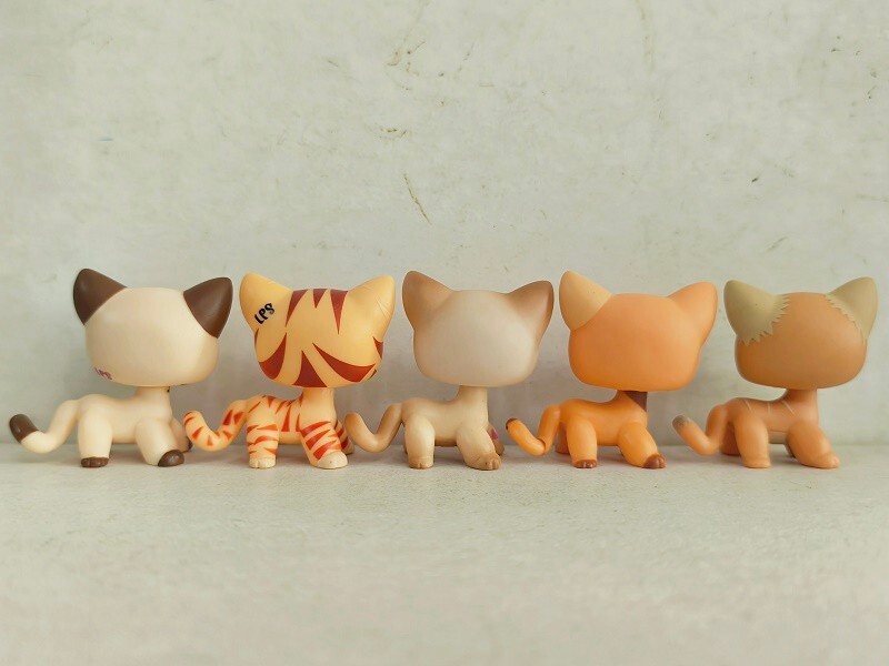 5pcs/lot Littlest Pet Shop Figure LPS Cat #3573#1451#816#1643#790 Kid ...