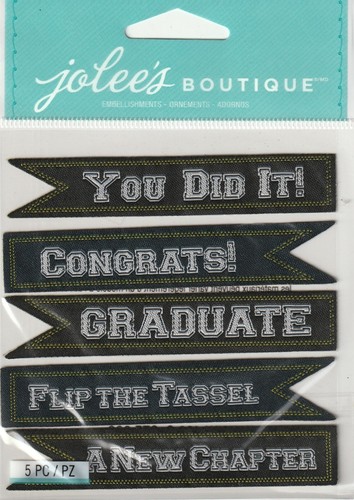 Jolee's Boutique 3D Stickers Fabric GRADUATION BANNERS 96383 Fast FREE ...