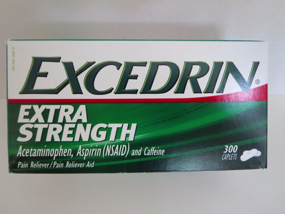 Excedrin Extra Strength Caplets 300 ct Pain Reliever Jumbo Size | eBay