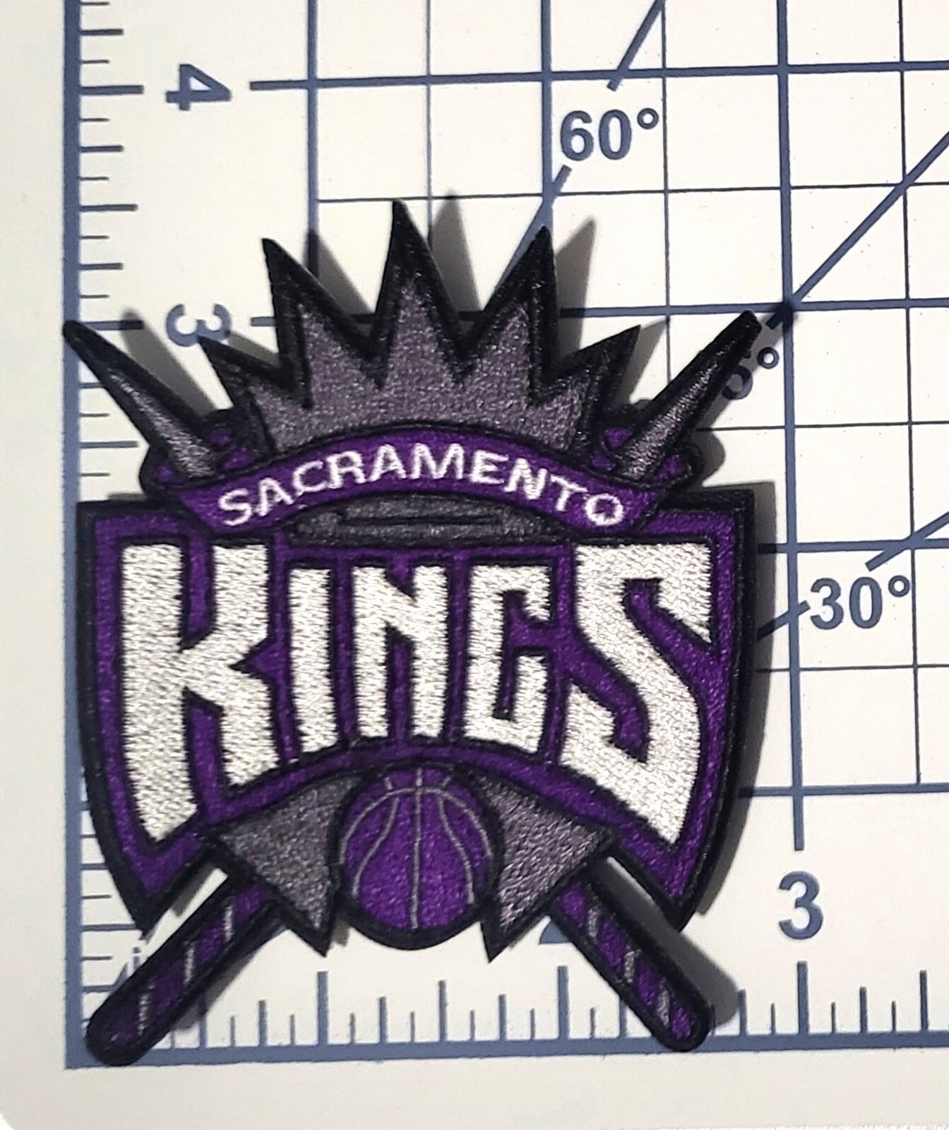 Sacramento Kings Purple 3.5" Iron On Embroidered Patch~ Free Tracking ...