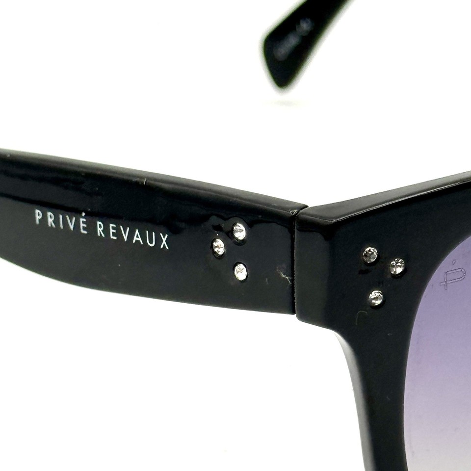 Prive Revaux Crystal Classic Sunglasses Black Designer Frame Gradient ...