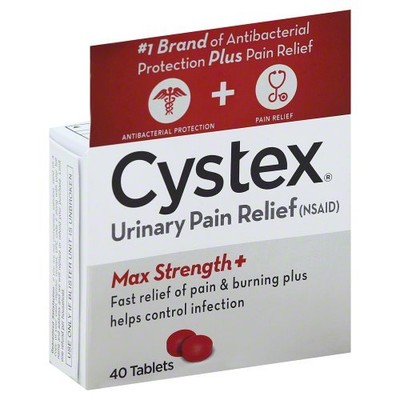 CYSTEX PLUS URINARY PAIN RELIEF AND BURNING PLUS HELPS INFECTION 40 ...