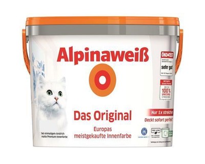 Alpinaweiß - Das Original, weiße Wandfarbe, höchste Deckkraft ...