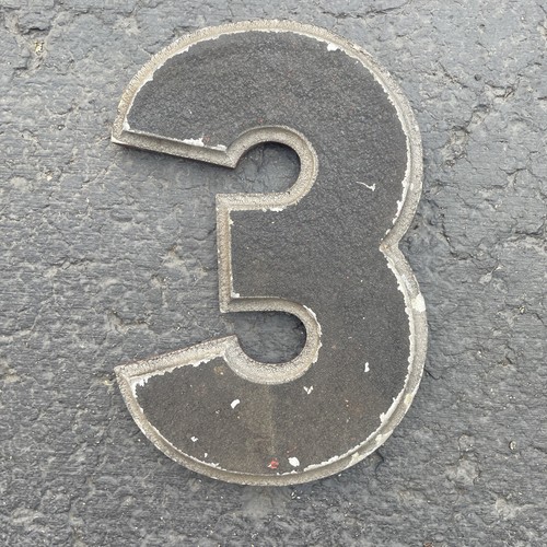 Vintage "3” Wagner Sign Service Cast Aluminum Movie Theater Marquee ...