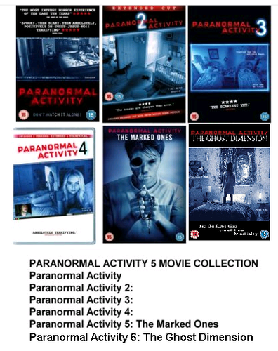 PARANORMAL ACTIVITY 1-6 COMPLETE DVD MOVIE COLLECTION Part 1 2 3 4 5 6 ...