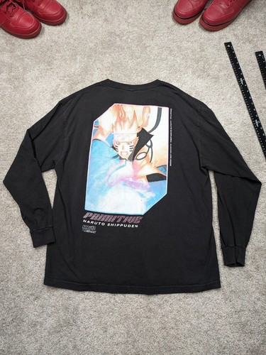 Naruto Shippuden Primitive Shirt Mens Extra Large Black Long Sleeve ...