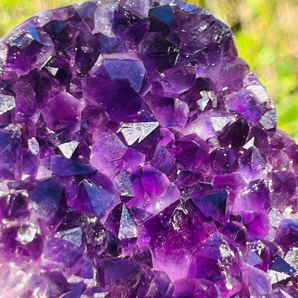 2.17LB Top Natural Amethyst Uruguay Cave Crystal Cluster Gemstone Geode ...