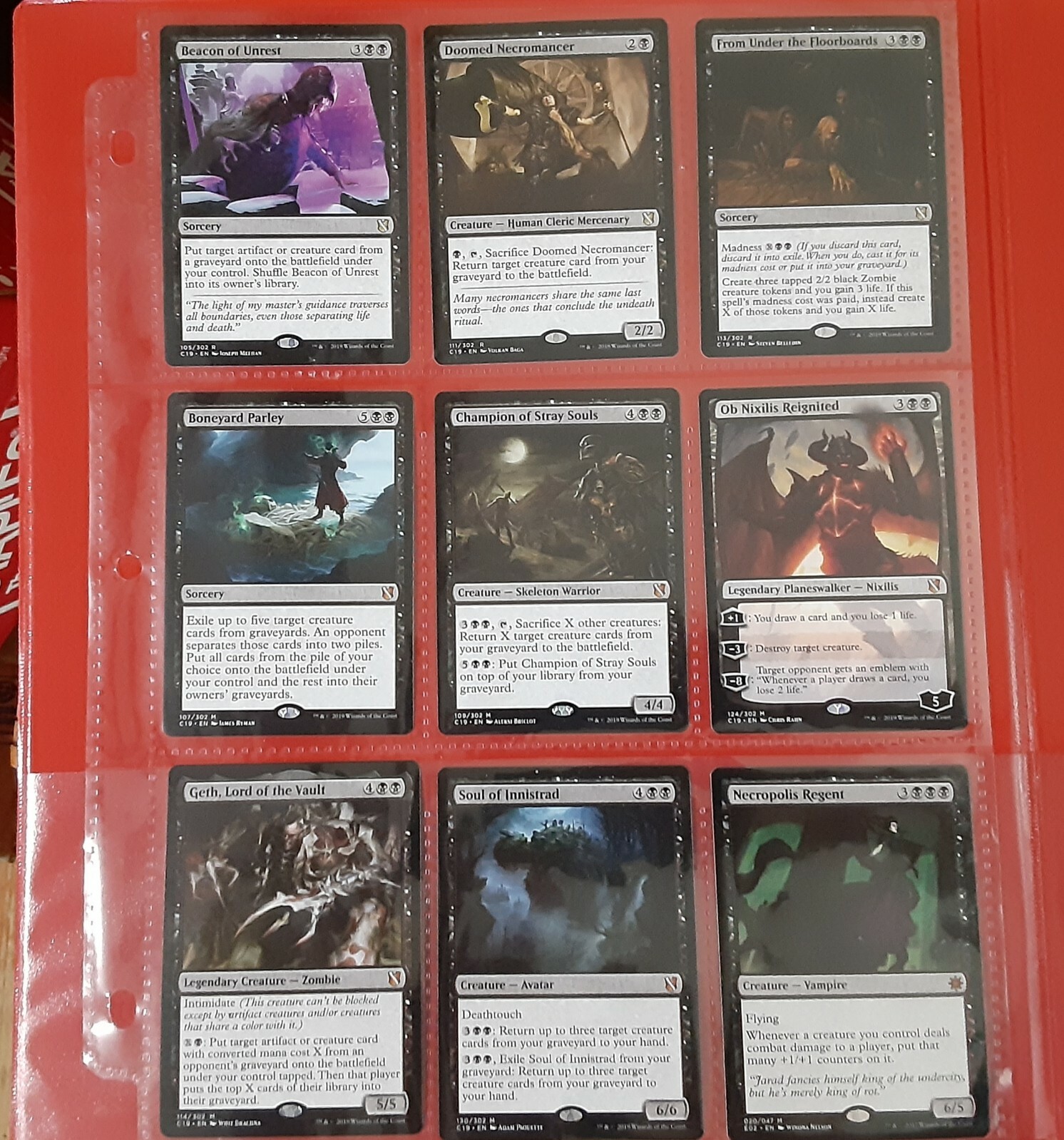 Magic the Gathering Page 9 Rare Necropolis Regent Boneyard Parley Soul ...