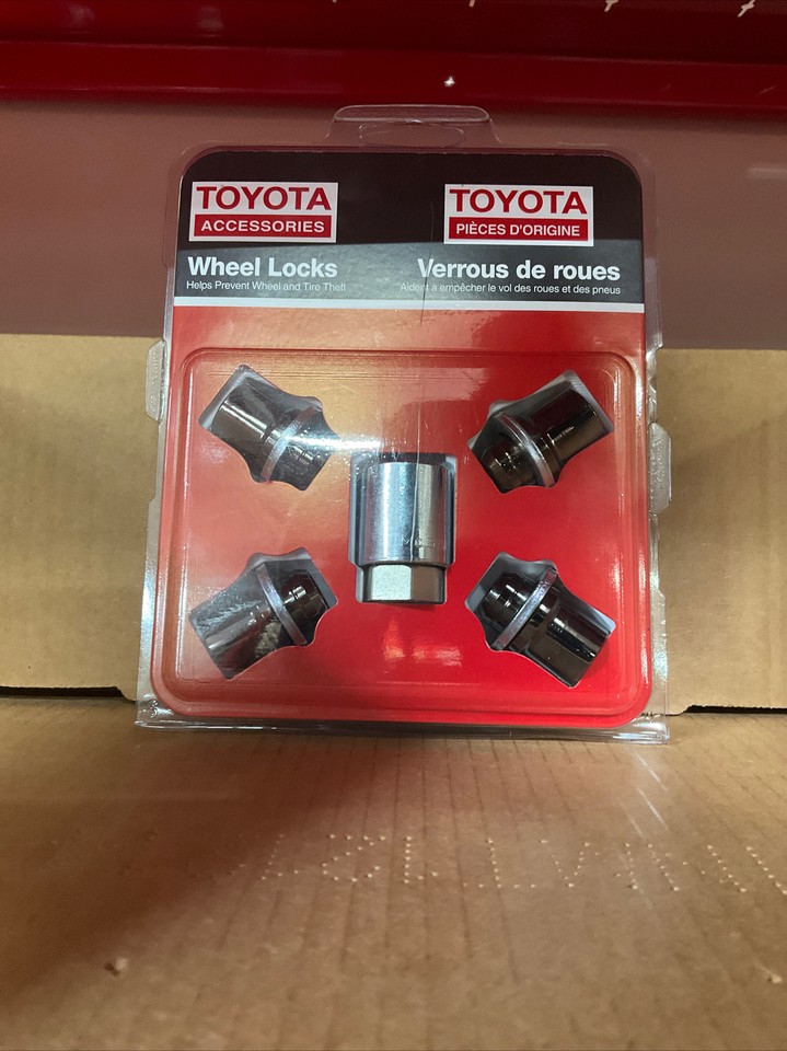 Genuine Toyota Avalon Camry RAV4 Sienna Black Chrome Wheel Lock Set ...