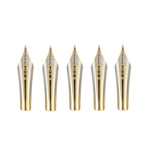 5pcs 35 x 6mm Replace Fountain Pen Nibs 0.5mm Medium Fine Nib Iridium ...