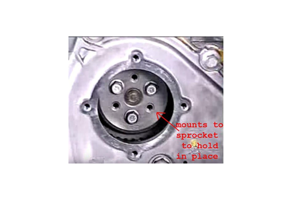GM 2.2 2.4L Water Pump Sprocket Retainer Ecotec 4 cylinder Cobalt ...