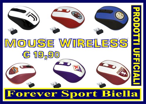 MOUSE OTTICO WIRELESS JUVENTUS INTER MILAN TORINO ROMA FIORENTINA ...