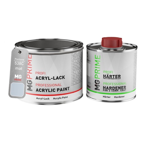 Pantone 538C Blue Peinture acrylique mate Pot de 0,75 litre, durcisseur ...