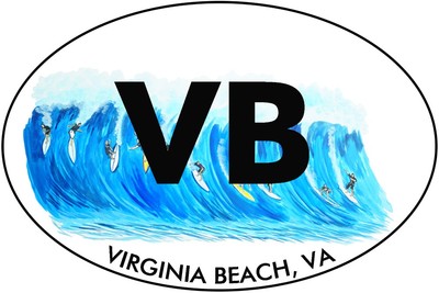VB Virginia Beach Surfing High Quality Vinyl Decal Sticker - Car ...