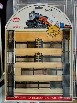 Model Power HO Scale WROUGHT IRON SPIKE STYLE FENCE w/GATES #548 ...