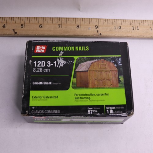 (57-Pk) Grip Rite Sterling Fasteners Common Nails Galvanized 12d 1 Lb ...