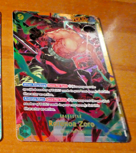 ONE PIECE ENGLISH CARD GAME HOLO CARTE Roronoa Zoro OP06-118 SEC EN ...