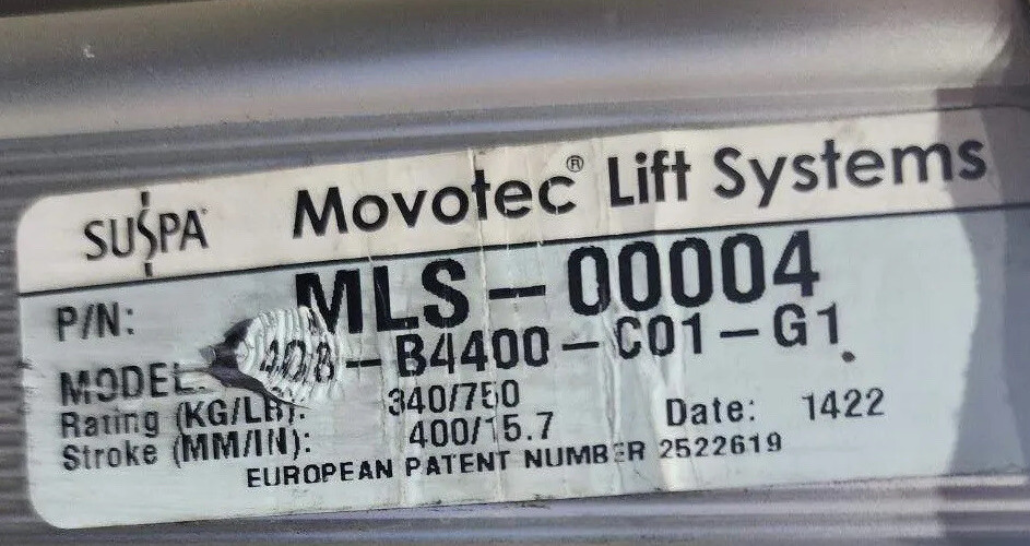 🔥MOVOTEC MLS-00004 / 4Q8-B4400-C01-G1/DA0-00088 Lift System, Free ...