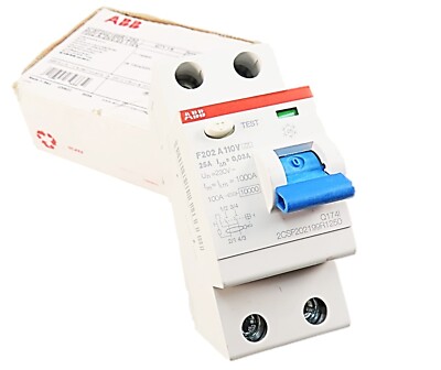 ABB 2CSF202199R1250 25 Amp Circuit Breaker F202A-25/0.03 110V NEW IN ...