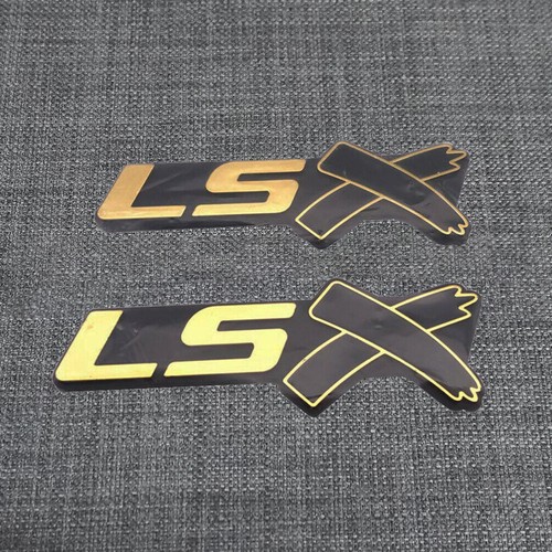 For LSX LS X Emblem Golden 3D Badge Decal New -2Pc | eBay