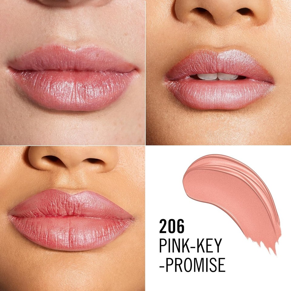 Rimmel London Lasting Finish Lipstick 206 206 Pink-Key-Promise 4 G Pack ...