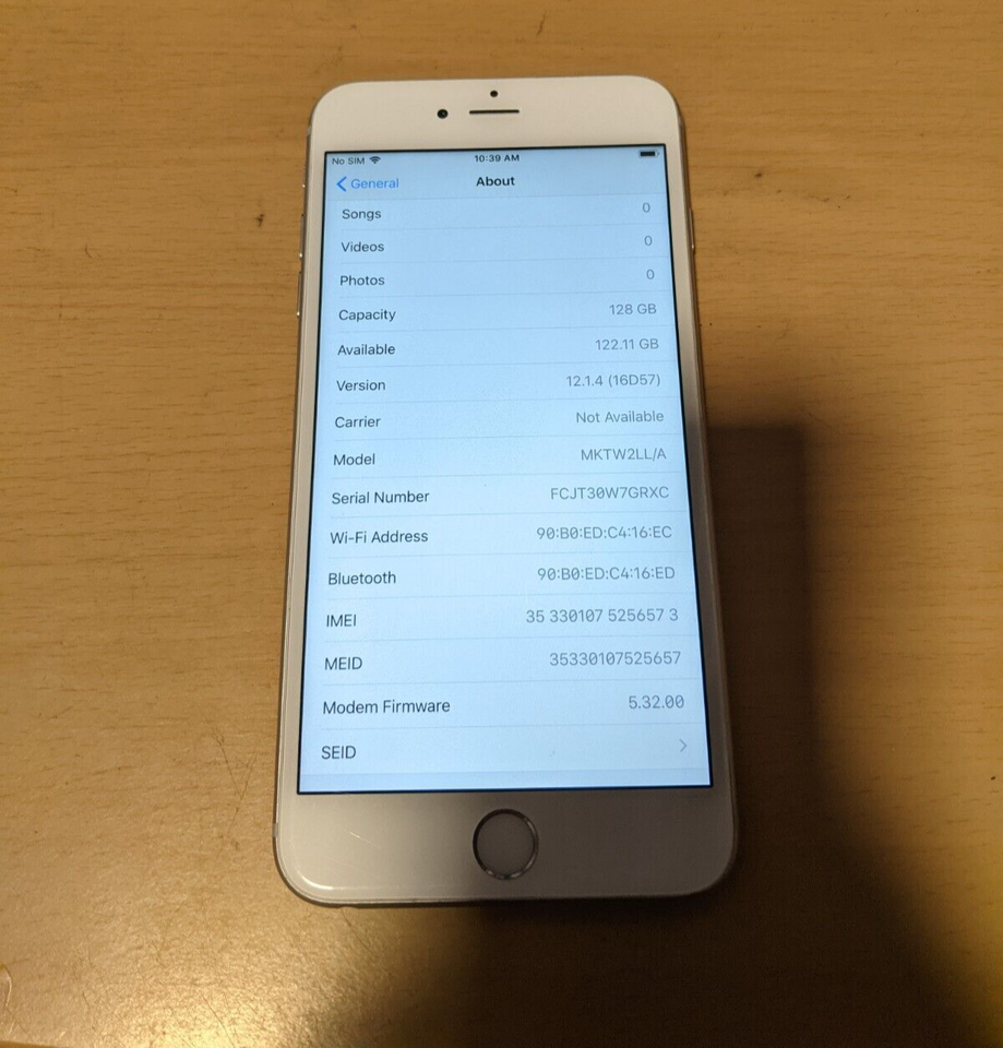 Apple iPhone 6S Plus 128GB(A1634) Silver (Unlocked) Fully Functional | eBay