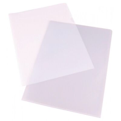 LYRECO Clear A4 Cut Flush Plastic Folders - 90 Microns - Box of 100 ...