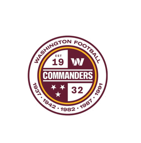 New NFL Washington Commanders Premium 3-D Aluminum Color Sticker Decal ...
