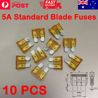 10 Pcs 5A Standard Blade Fuses - Orange Car Truck Auto Fuses 5 Amp Fuse ...