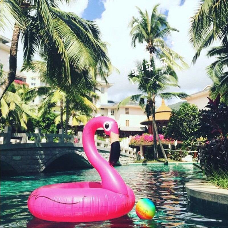 120cm 90cm Adult Flamingo Inflatable Swim Ring Water Toy Pvc Thi 3 ...