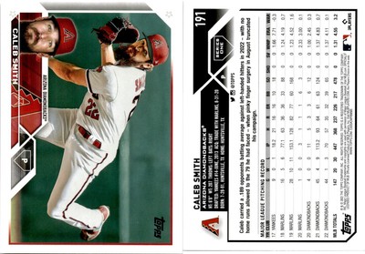 Caleb Smith 2023 Topps Baseball Card 191 Diamondbacks | eBay