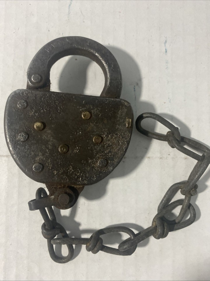 5 Railroad Locks - 4 With Chain - Adlake - Free Shipping | eBay