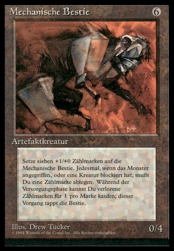 MTG Fourth Edition Mechanische Bestie (Clockwork Beast) NM German Black ...