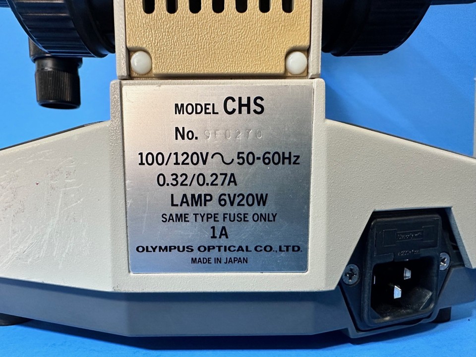 Olympus CH-2 CHS Trinocular Microscope with 4X 10X 40X 100X Objectives ...
