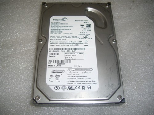 Seagate Dell ST3160812AS 0UX856 160GB 7200RPM SATA Hard Drive TESTED ...