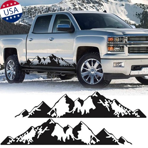 78" Snow Mountain Car Side Skirt Body Sticker For Chevy Silverado 1500 ...