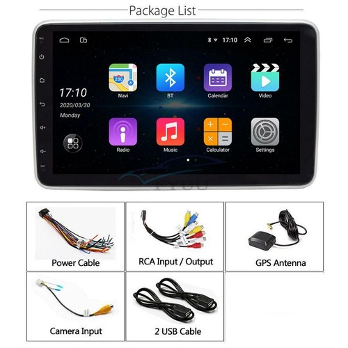 9" Car Stereo Radio WiFi GPS Navigation Rotatable Touch Screen 1Din ...