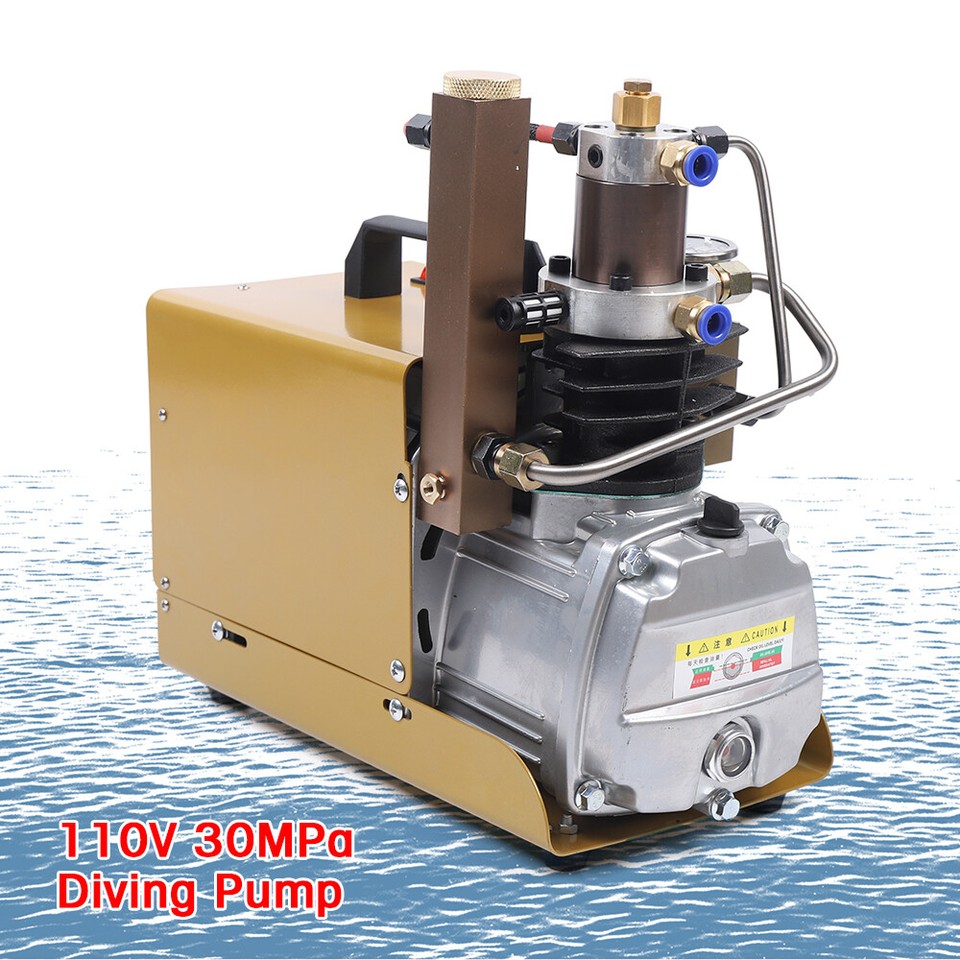 Electric Air Compressor Scuba Diving Pump High Pressure Water-cooling 1 ...